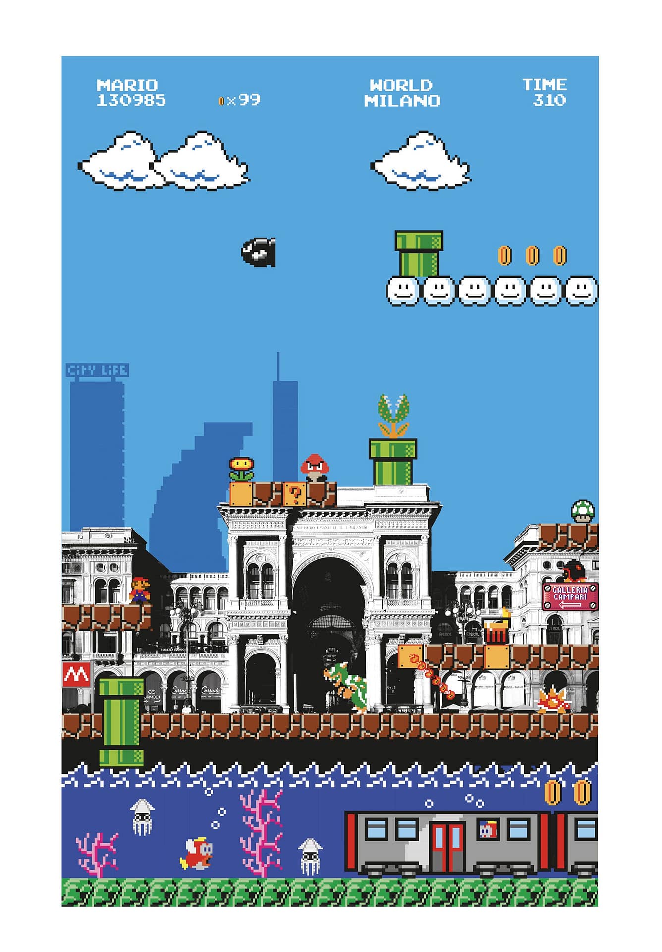 Super Mario in Italia - S I G N S O F A L E art